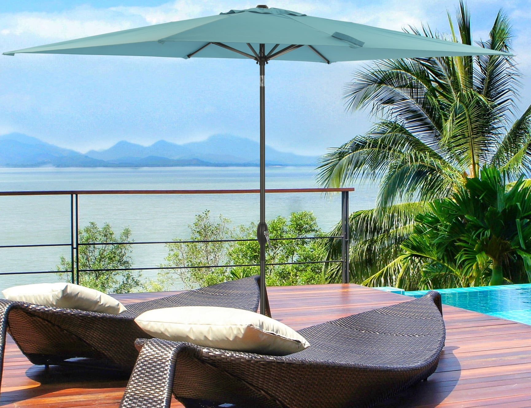 6.5ft * 10ft Rectangular Patio Umbrella, Cantilever Patio Umbrellas ...