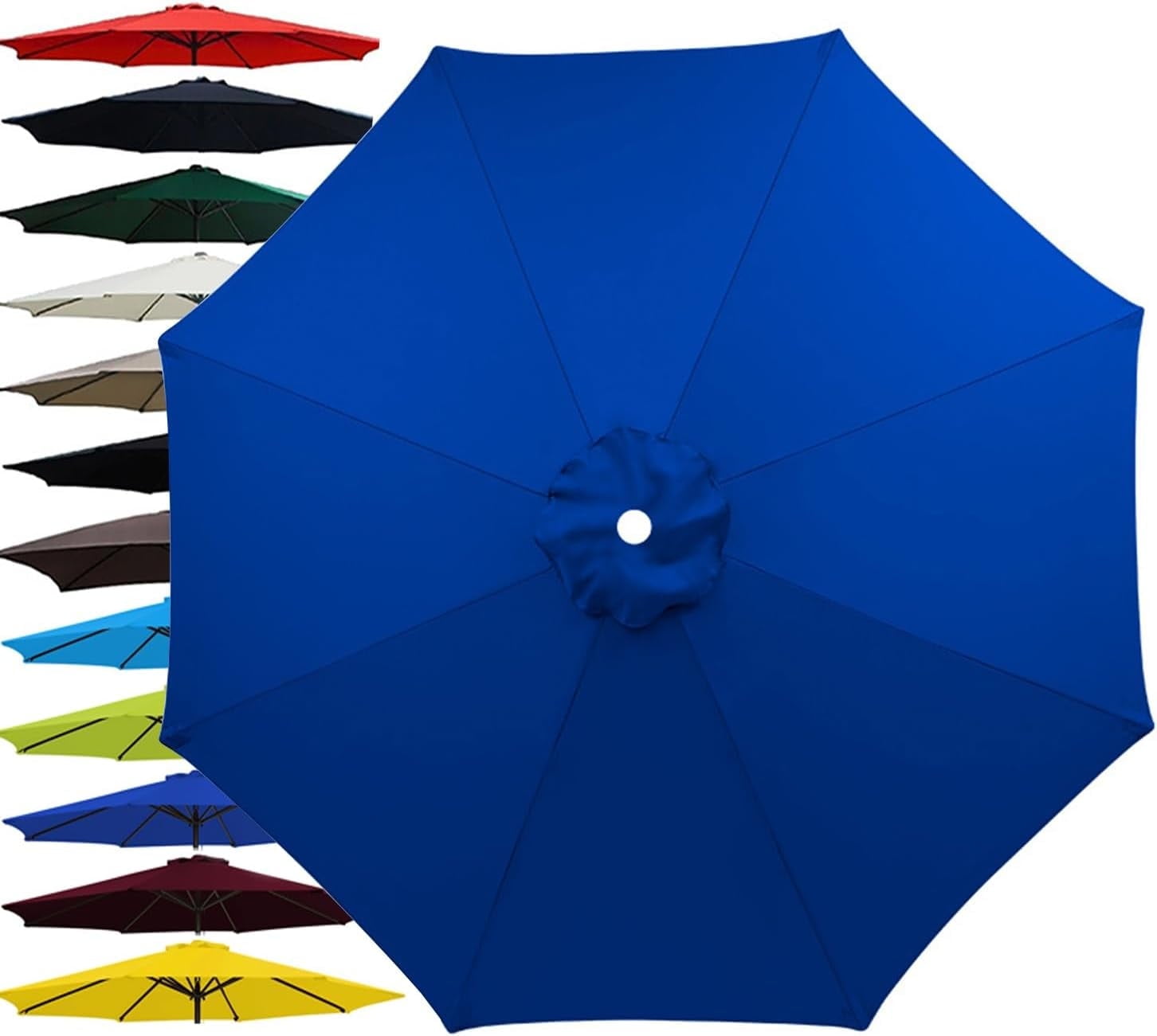 6.5ft 9ft 10ft Outdoor Patio Umbrella Replacement Canopy, 6 Ribs 8 Ribs ...
