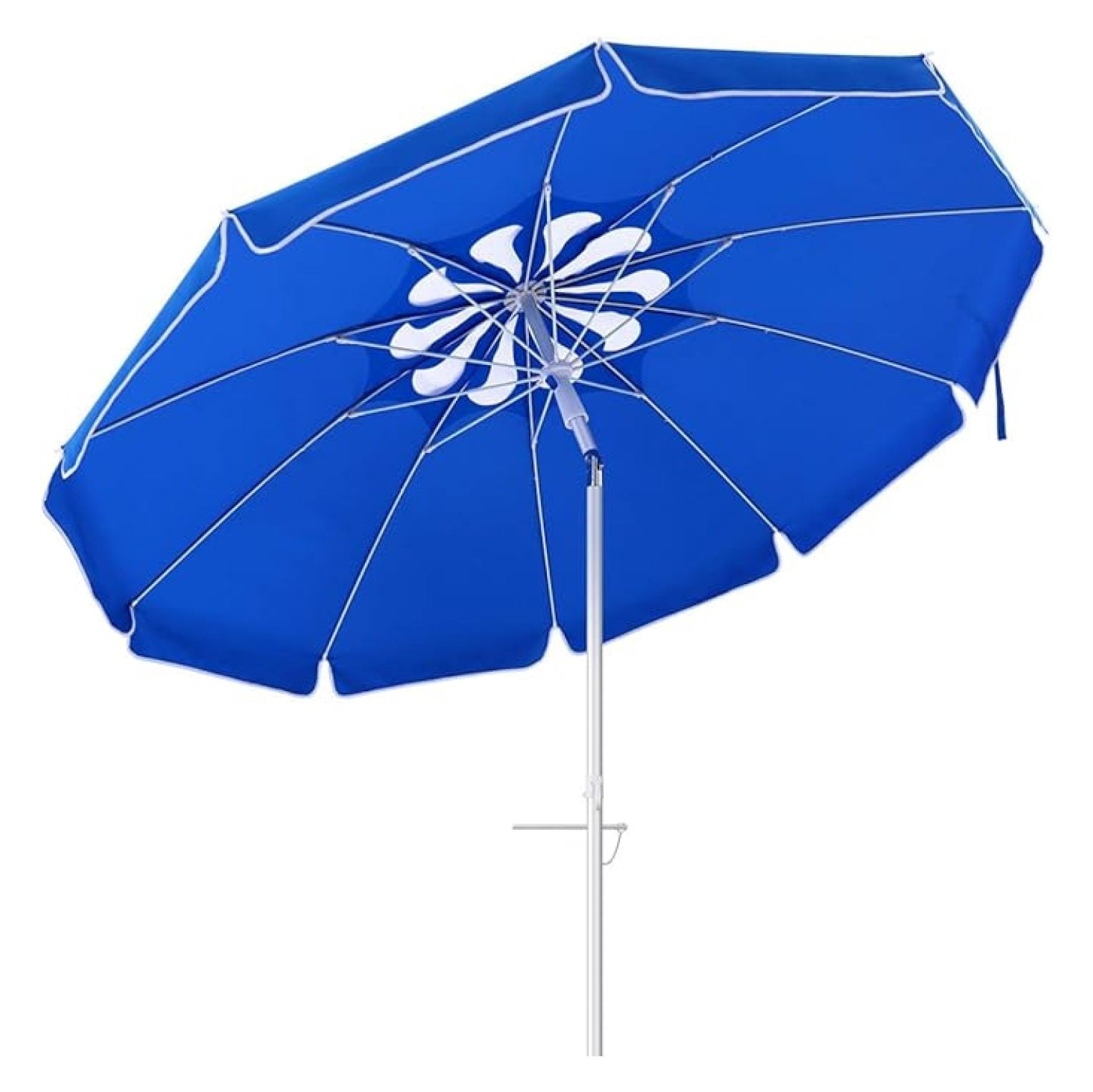 6.5ft Beach Umbrella with Sand Anchor & Tilt, UPF 50+ Protection Beach ...