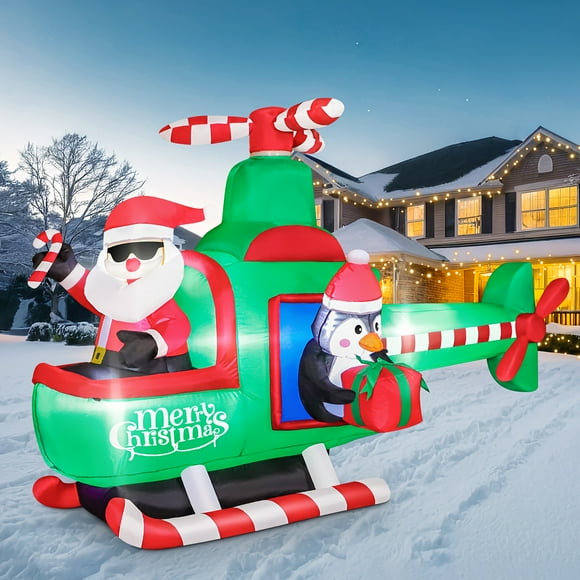 Santa Helicopter Inflatable