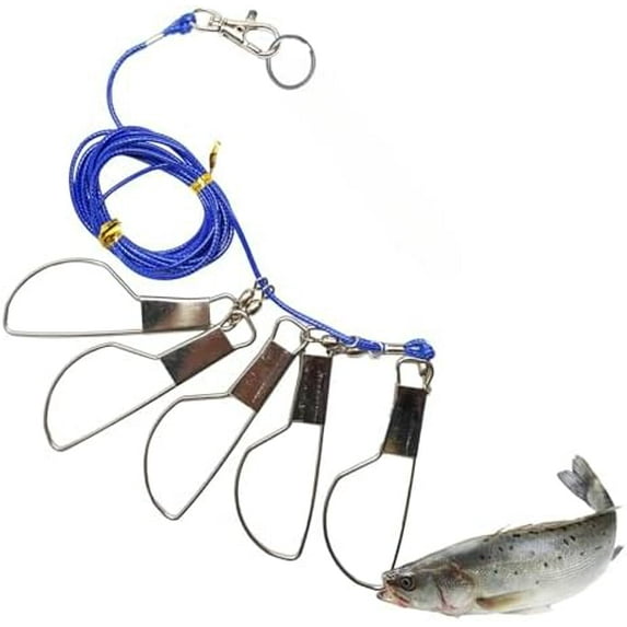 6.5ft Fish Stringer,Live Fish Lock，Comes with 5 Stainless Steel ...