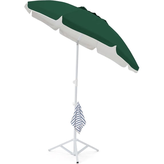 6.5ft Portable Sun Shade Umbrella with Stand, Lightweight Free-Standing ...