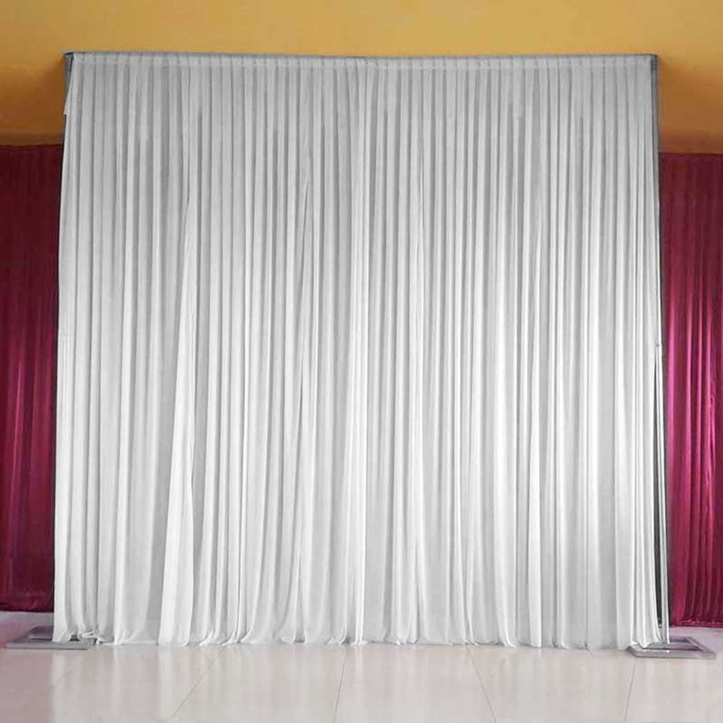 6.5ft Silk White Backdrop Drapes Curtain Wedding Ceremony Party Home ...