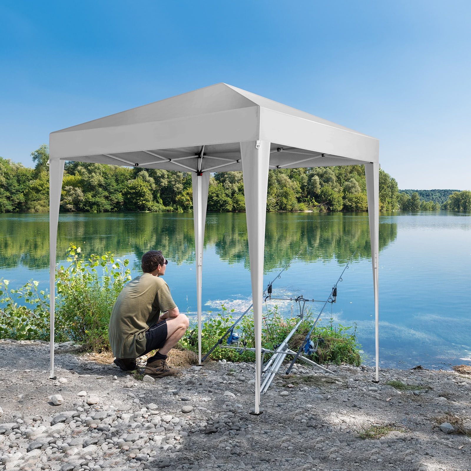 6.5ftx6.5ft Pop Up Canopy Tent with Carry Bag, Easy Up Gazebo Canopy ...