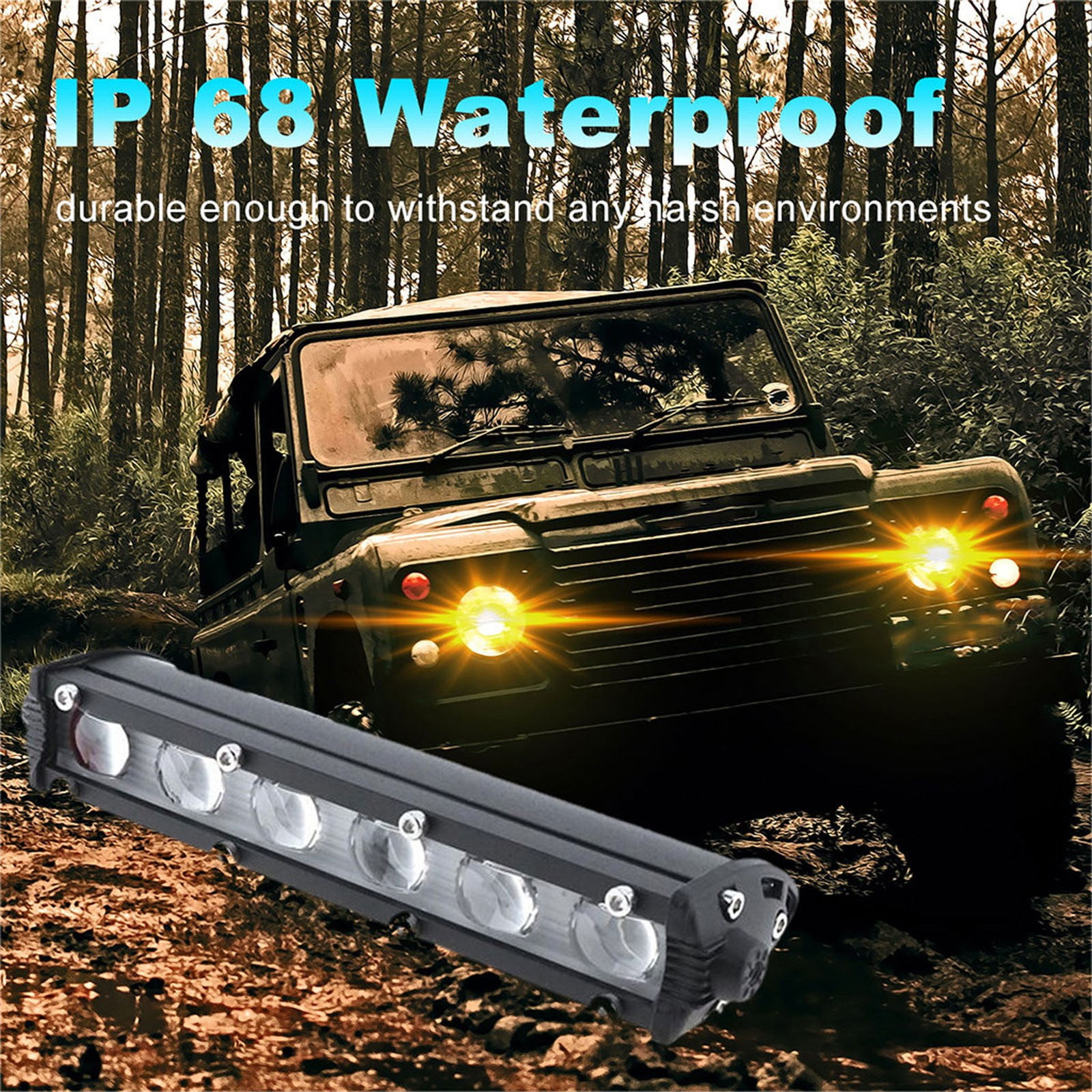 6.5inch 18W LED Work Floodlight Bar Offroad Driving Light For Car ...