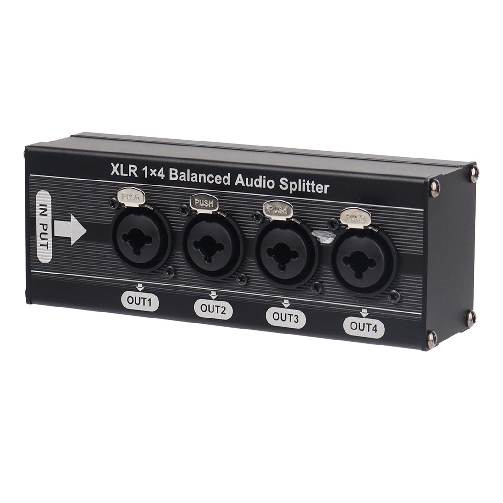 Professional 6.5mm 3Pin Balanced Sound Splitter 1 Input 4 Output ...