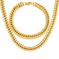 6.5mm Curb Cuban Link Chain 14K White Gold Bracelets Necklace For Women ...