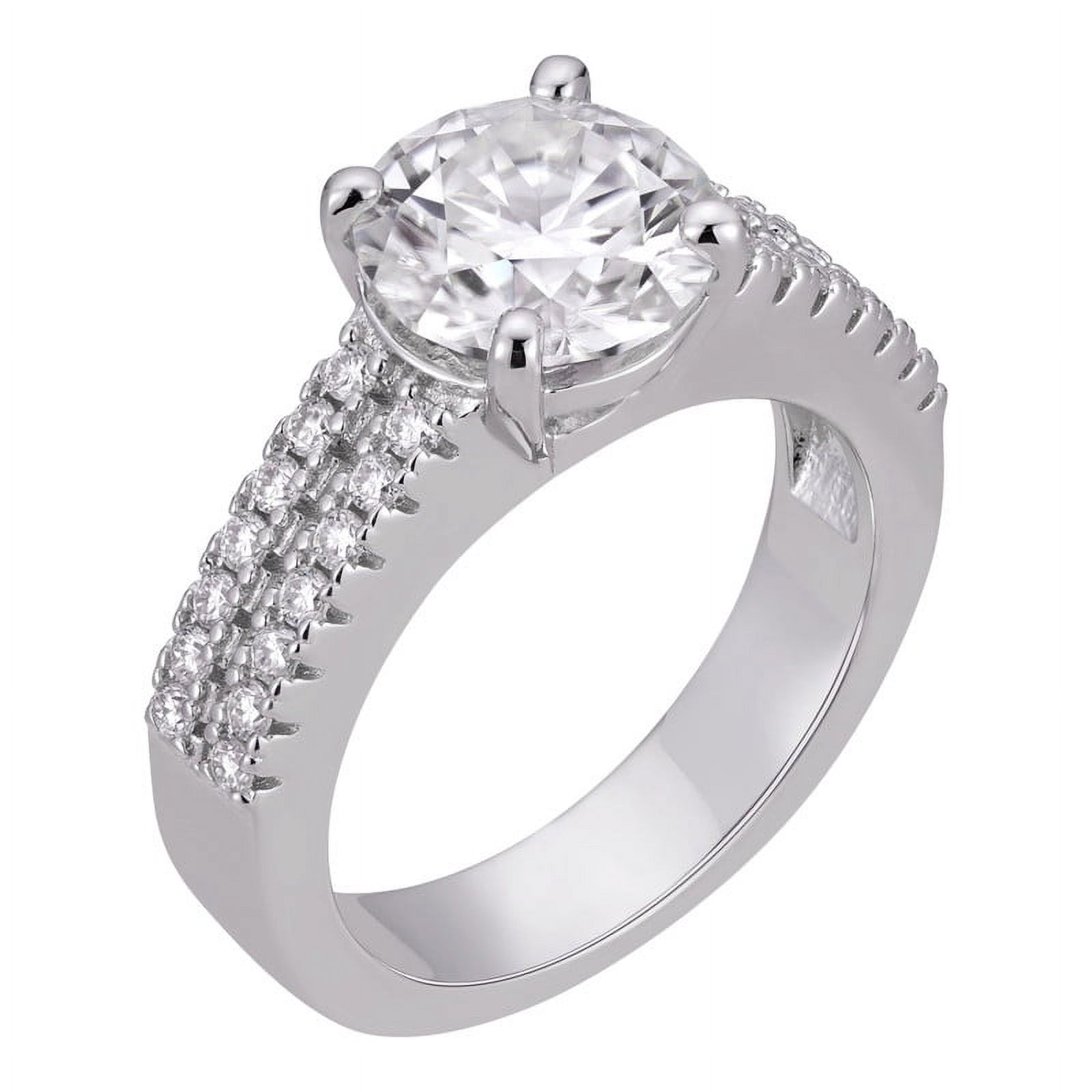 6.5mm D color Moissanite Solitaire Engagement Ring for Women Iced Out ...