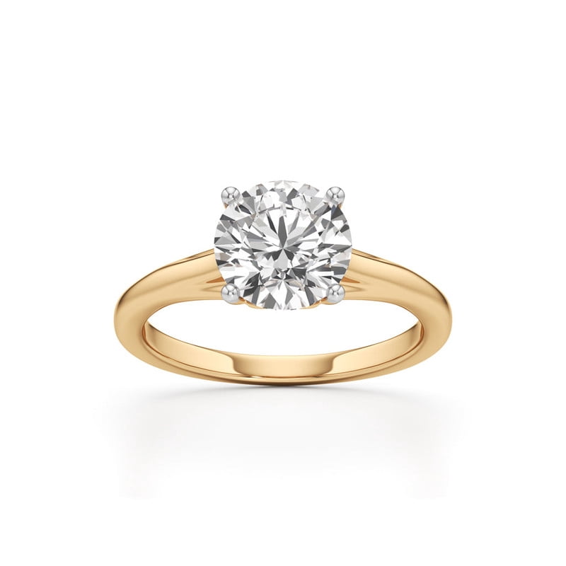 6.5mm Round Cut Solitaire Proposal Engagement Ring Moissanite Women's ...