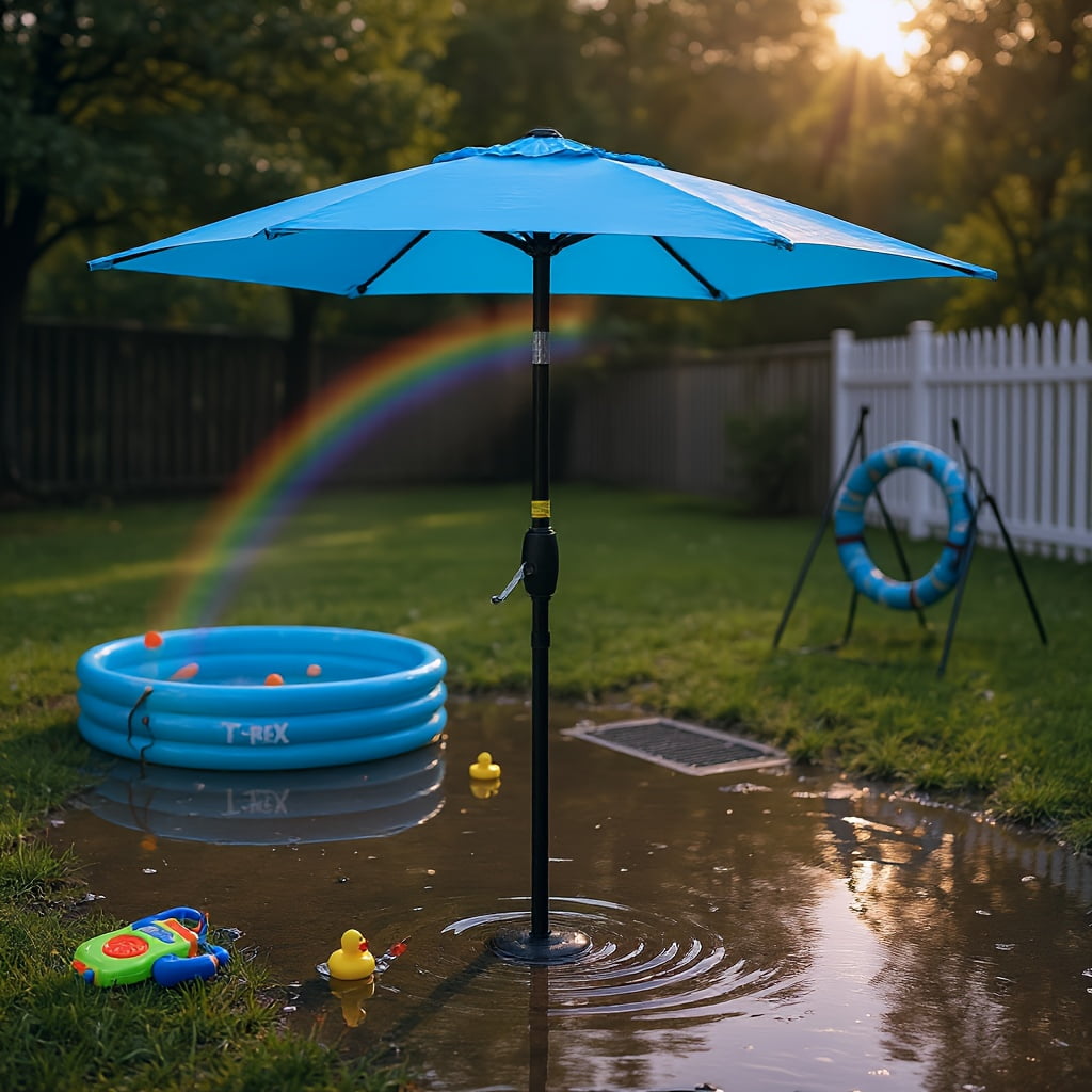 6.5x10ft Large Rectangular Patio Umbrella with Crank & - Heavy-Duty ...