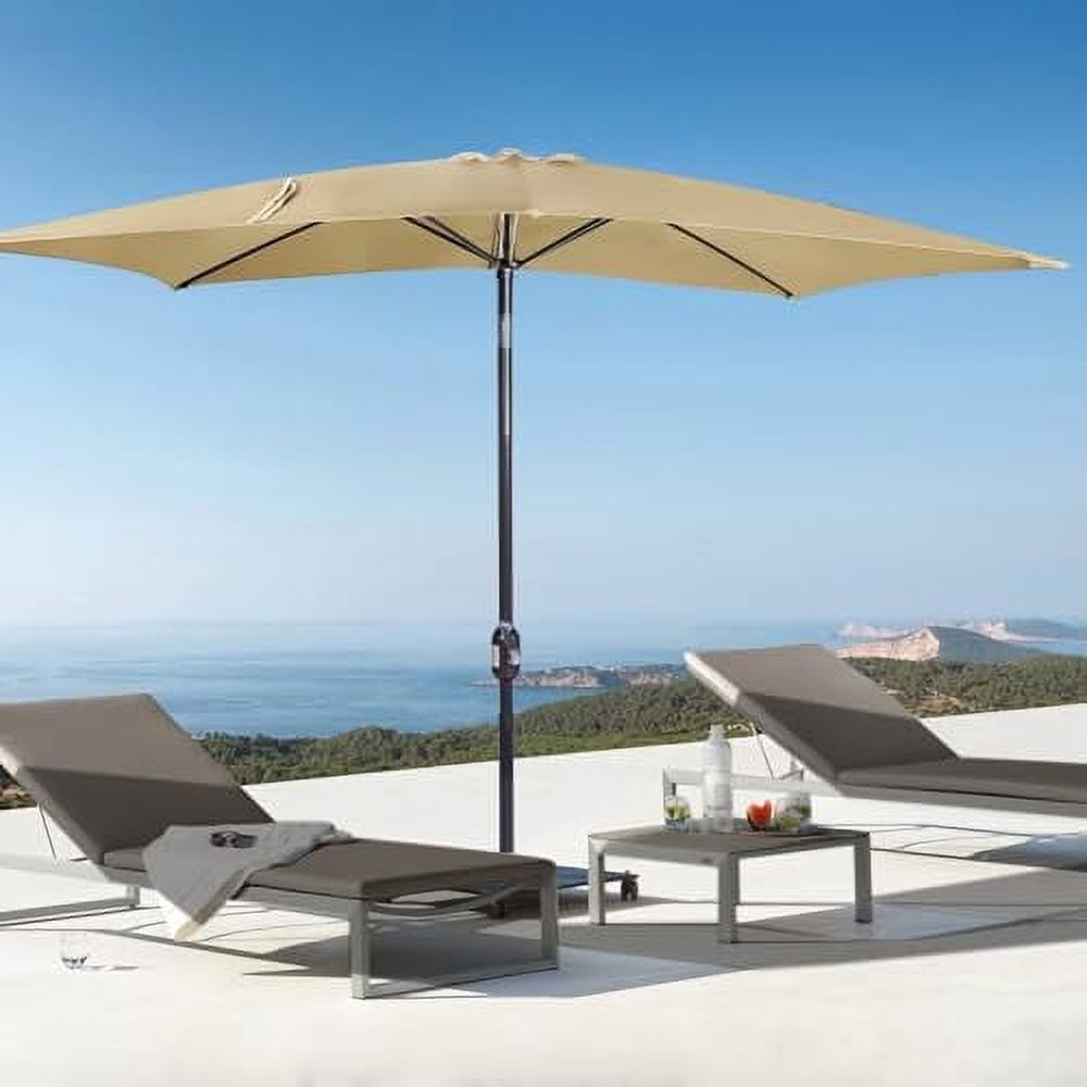 6.5x10ft Rectangular Patio Umbrella, Outdoor Market Table Umbrellas ...