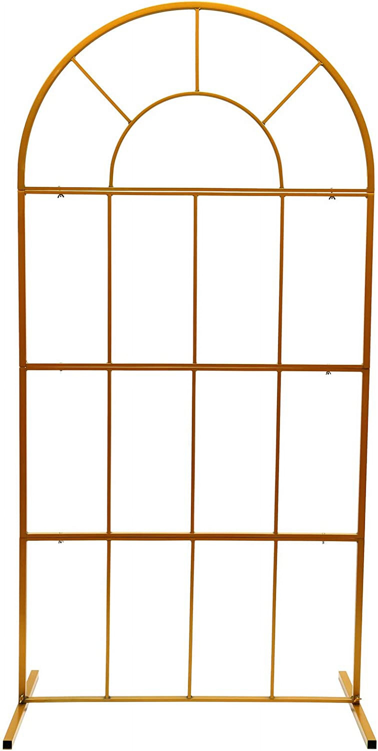 6.5x3.3ft Backdrop Stand Gold Balloon Arch Stand Metal Ballon Arch ...