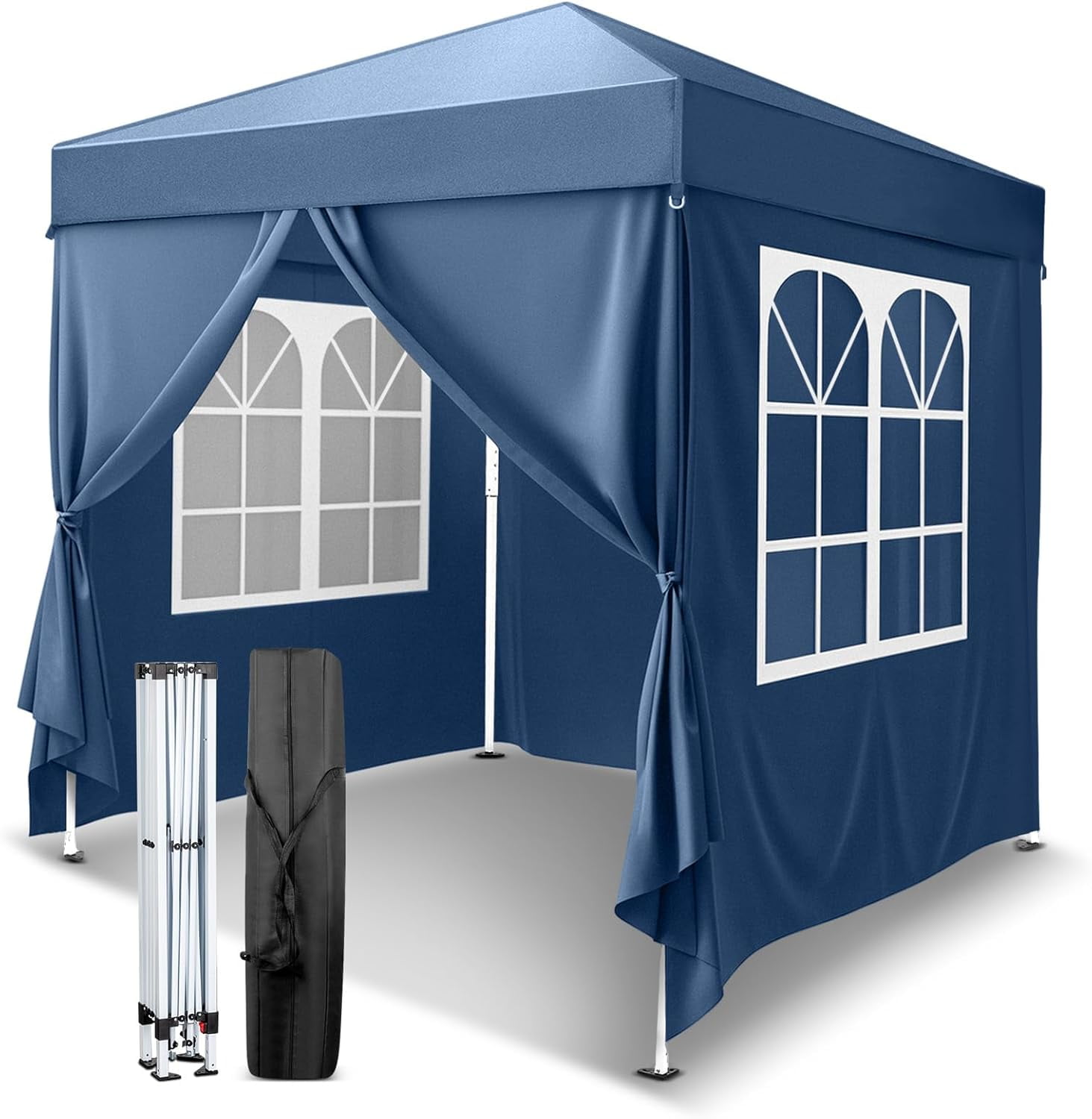 6.5x6.5 Pop Up Canopy Tent with Sidewalls, Outdoor Gazebo Canopy Tent ...