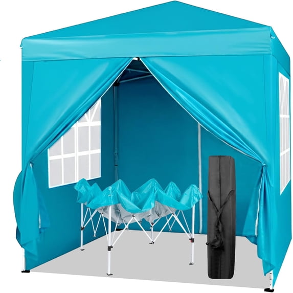 6.5x6.5 Pop Up Canopy Tent with Sidewalls, Outdoor Gazebo Canopy Tent ...