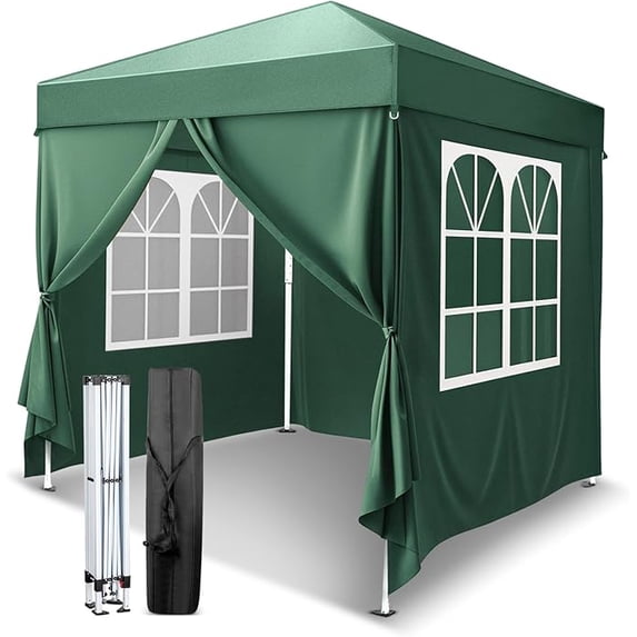 6.5x6.5 Pop Up Canopy Tent with Sidewalls, Outdoor Gazebo Canopy Tent ...
