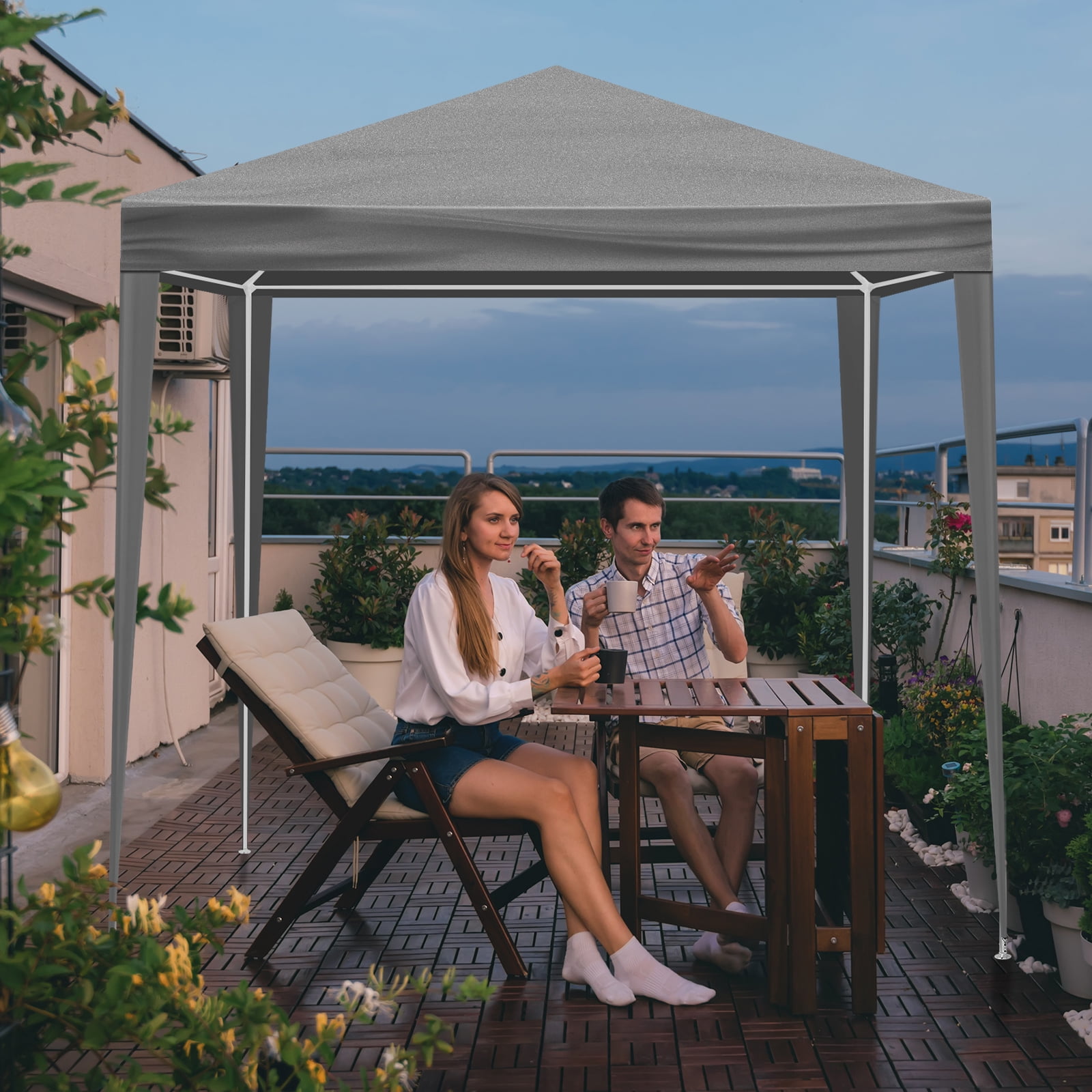 6.5x6.5FT Four Sides Portable Party Tent - Walmart.com