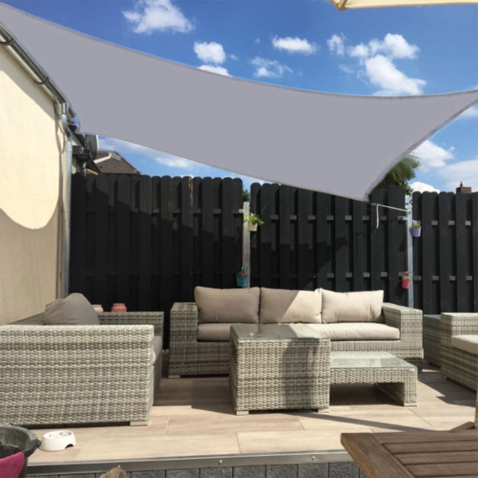 6.5x6.5FT Outdoor Waterproof Sun Shade Canopy, Heavy Duty Rectangle UV ...