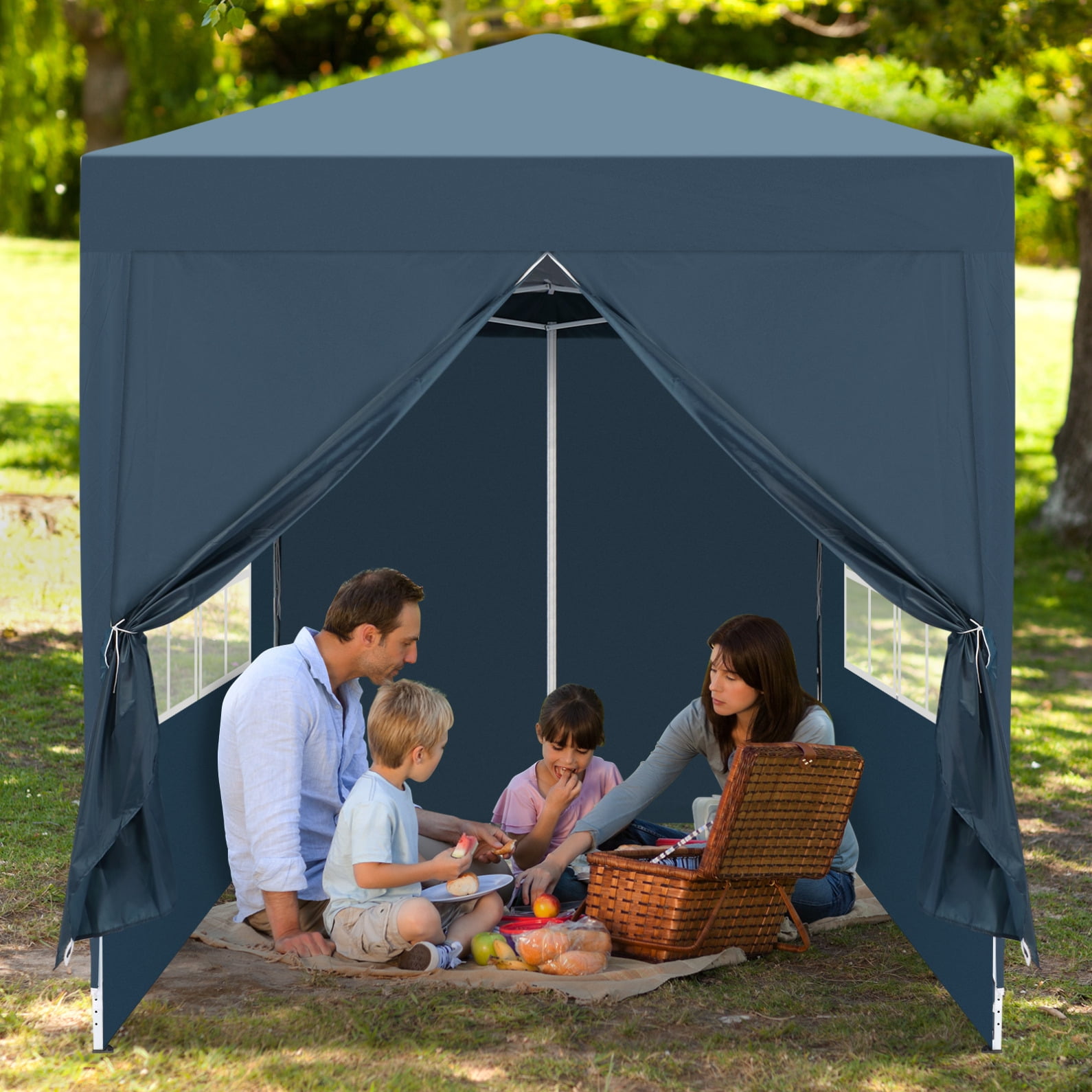 6.5x6.5FT Pop Up Canopy Tent, Portable Commercial Instant Shelter ...