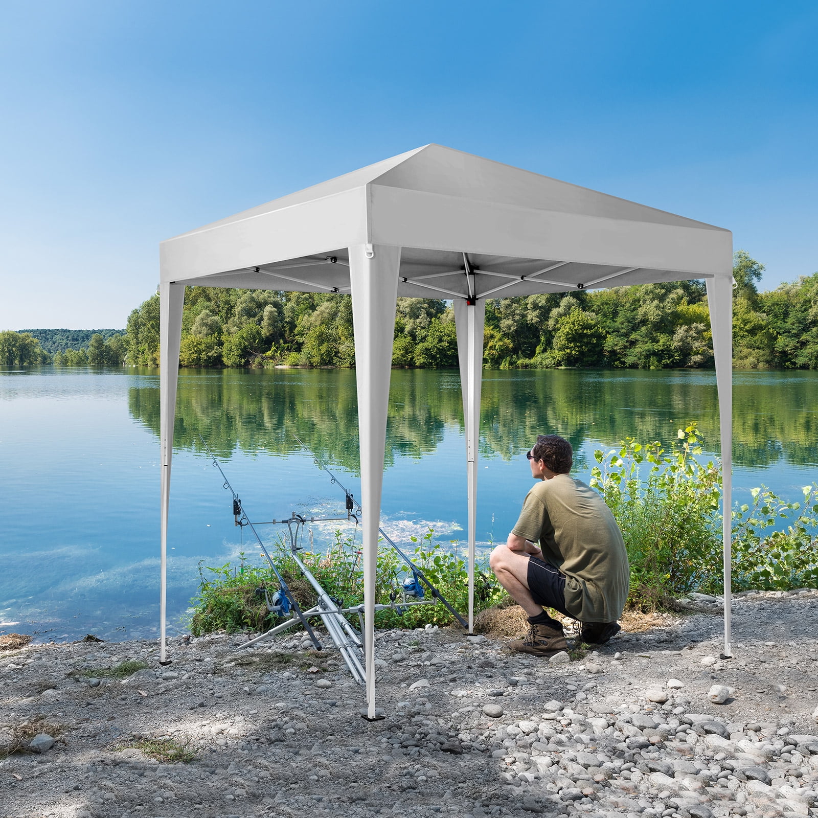 6.5x6.5ft Pop Up Canopy Tent, Outdoor Tent Canopy Foldable Portable ...