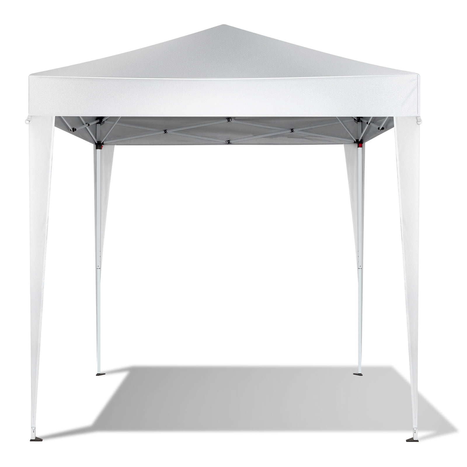 6.5x6.5ft White Pop Up Canopy Tent - Portable Outdoor Shade Shelter ...