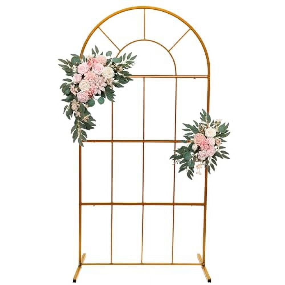 6.6×3.9ft Metal Wedding Backdrop Stand, Gold Wedding Arch Stand for ...