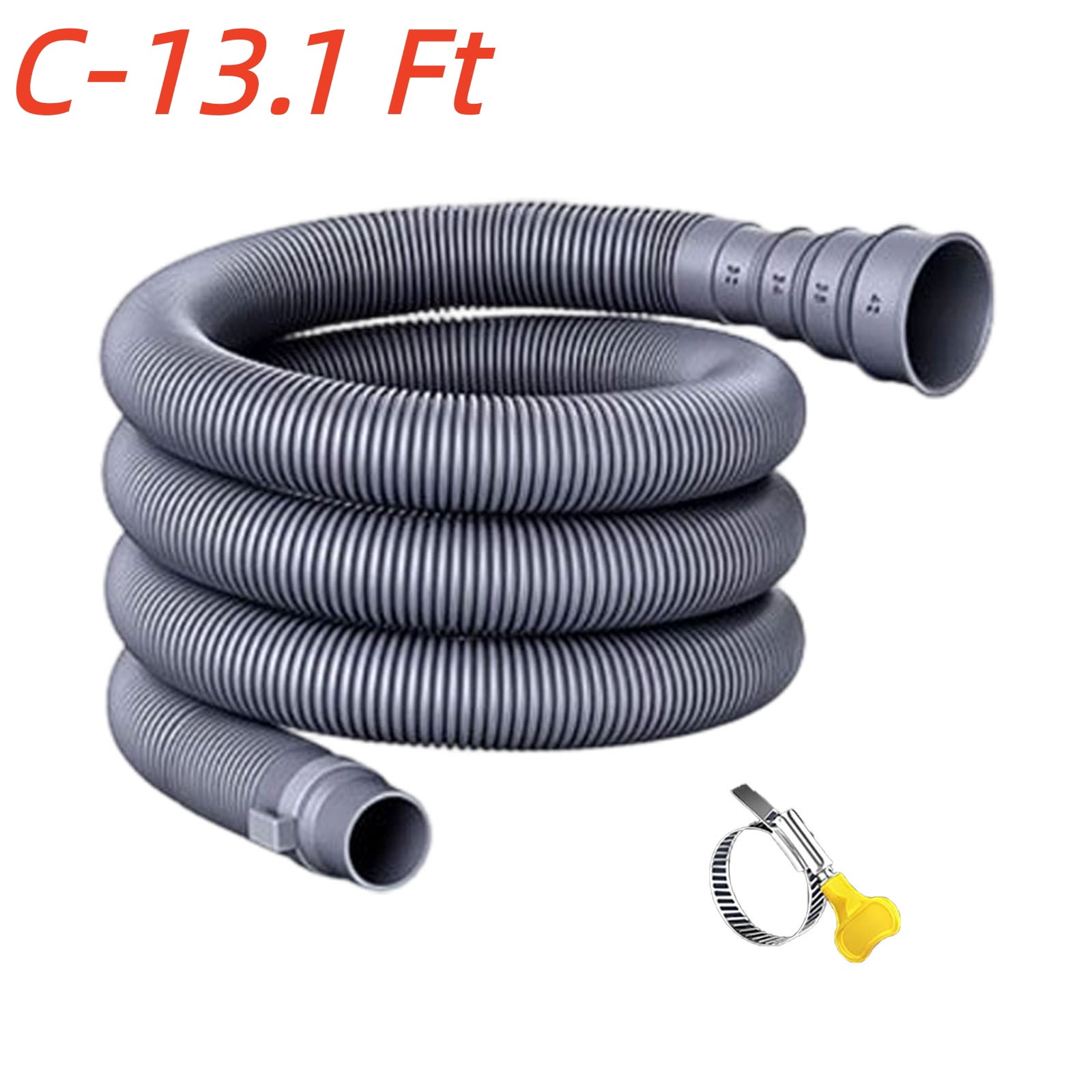 6.6/9.8/13.1 Ft Universal Washing Machine Drain Hose Flexible ...