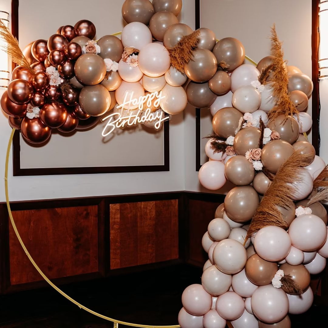 6.6 FT Gold Metal Round Wedding Backdrop Stand,Stand Frame for Parties ...