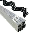 6.6 FT Spring Wire and Lock Channel for Greenhouse,10/20 Set Aluminum ...