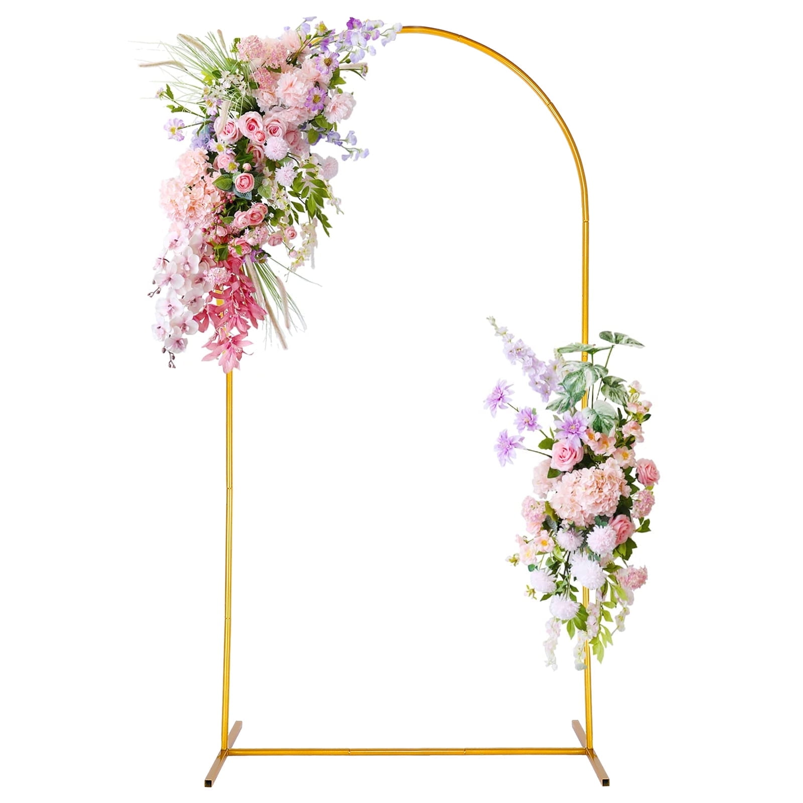 Free Shipping! 6.6 FT Wedding Arch Backdrop Stand Gold Metal Chiara ...
