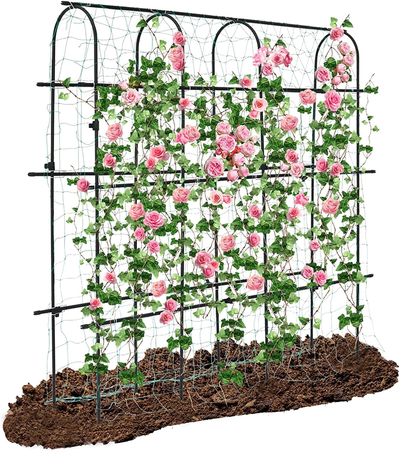 Kalolary 6x6 Ft Garden Trellis U-Frame Support for Climbing Vegetables ...