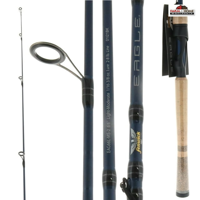 6'6" Fenwick Eagle Light-Moderate Spinning Rod 2pc EAG66L-MS-2 ~ New ...