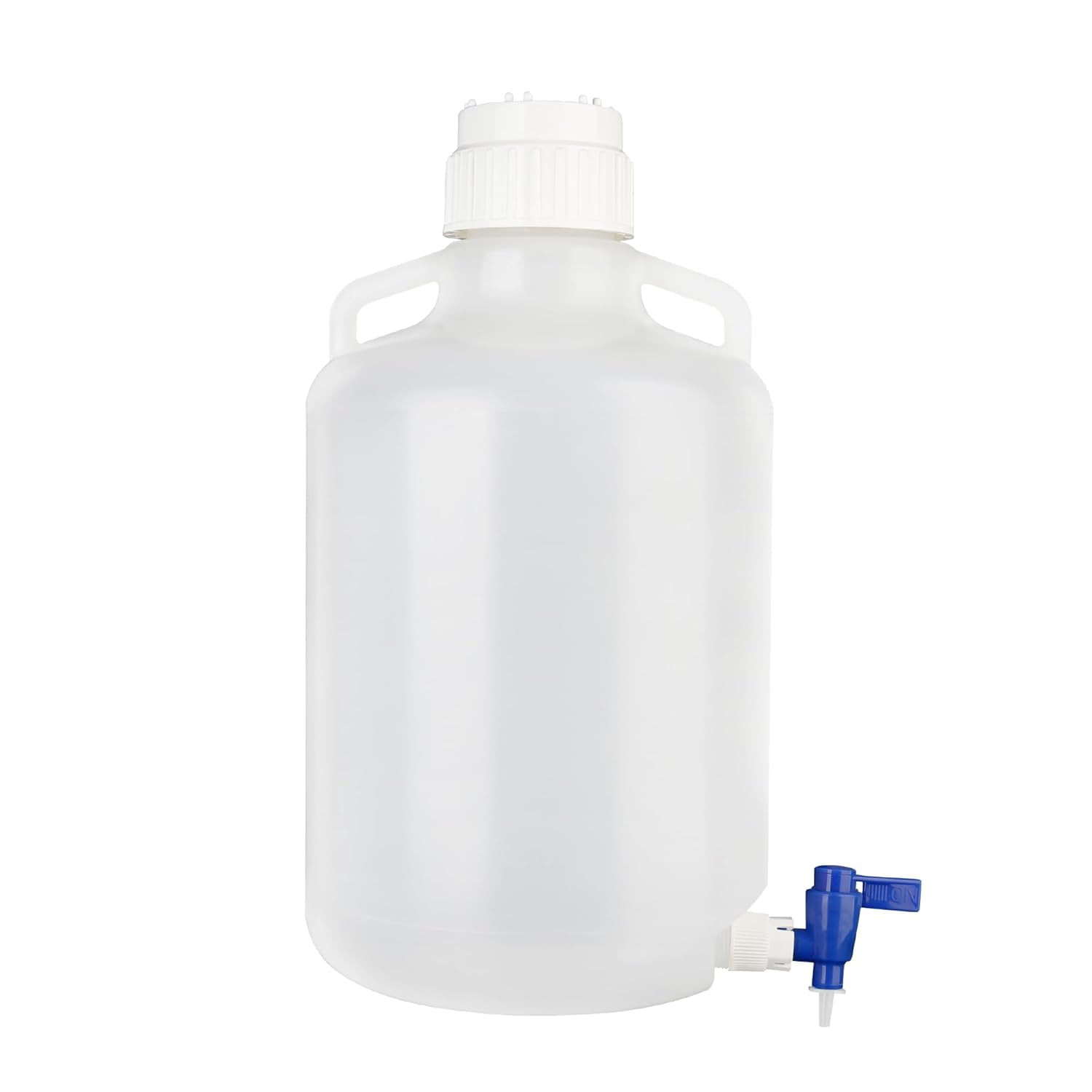 6.6 Gallon Round Carboys with Spigot, Lifting Handle, Autoclavable PP Material, Heavy Duty Can ...