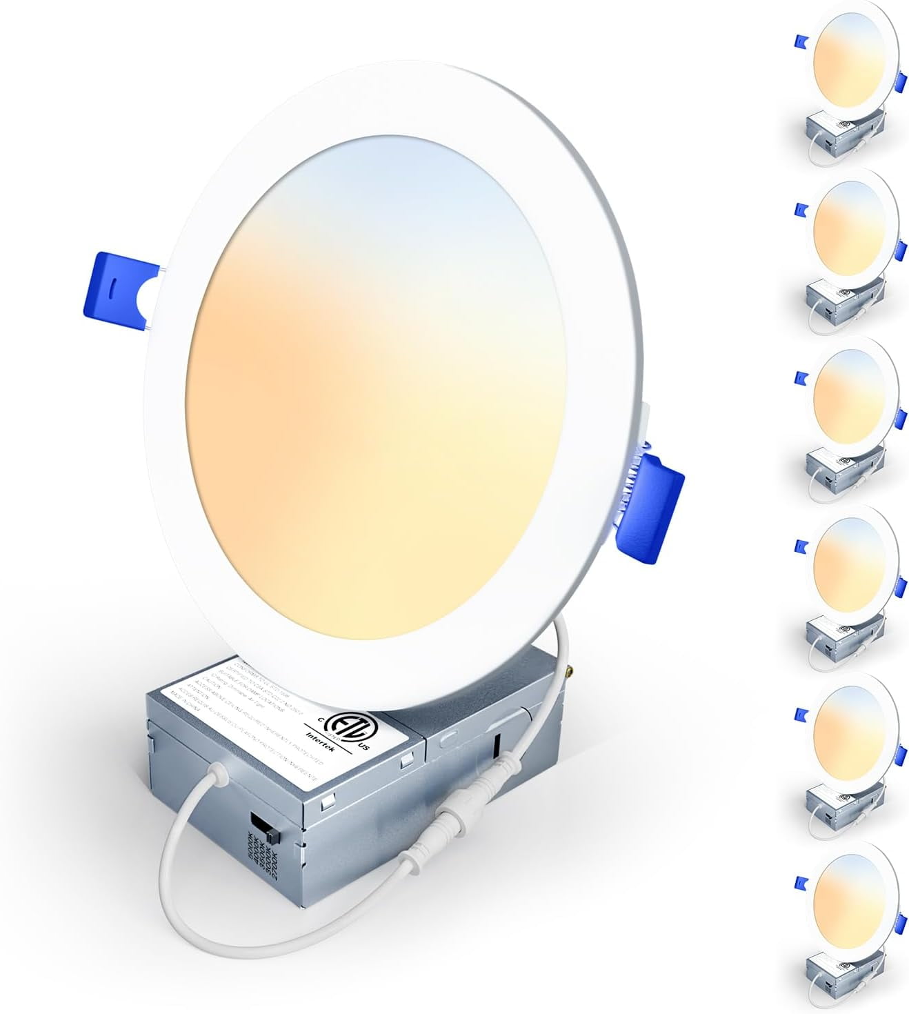 6 6 Inch 5CCT Recessed Light, Silm Canless Recessed Lighting, Dimmable ...