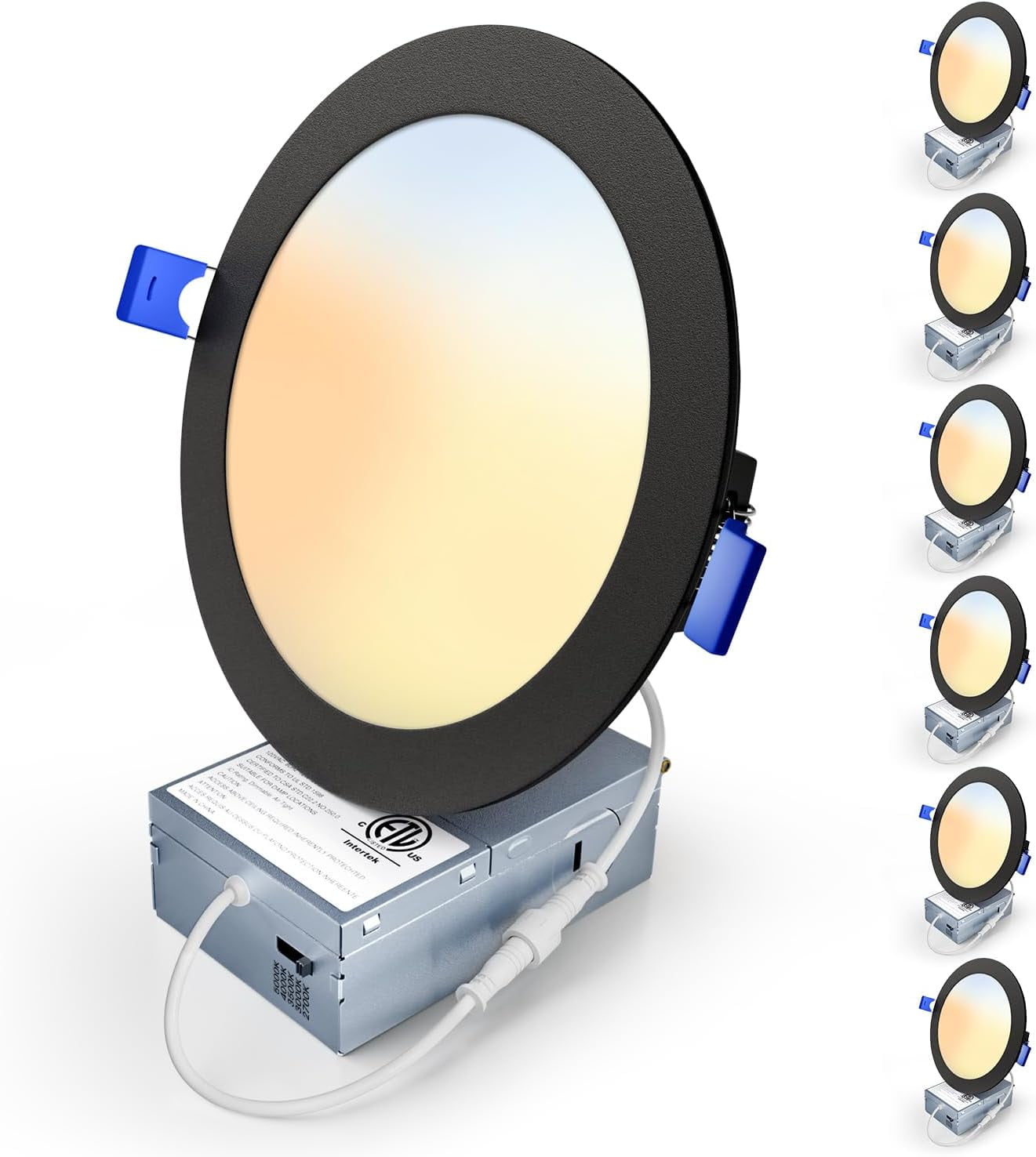 6 6 Inch 5CCT Recessed Light, Silm Canless Recessed Lighting, Dimmable ...