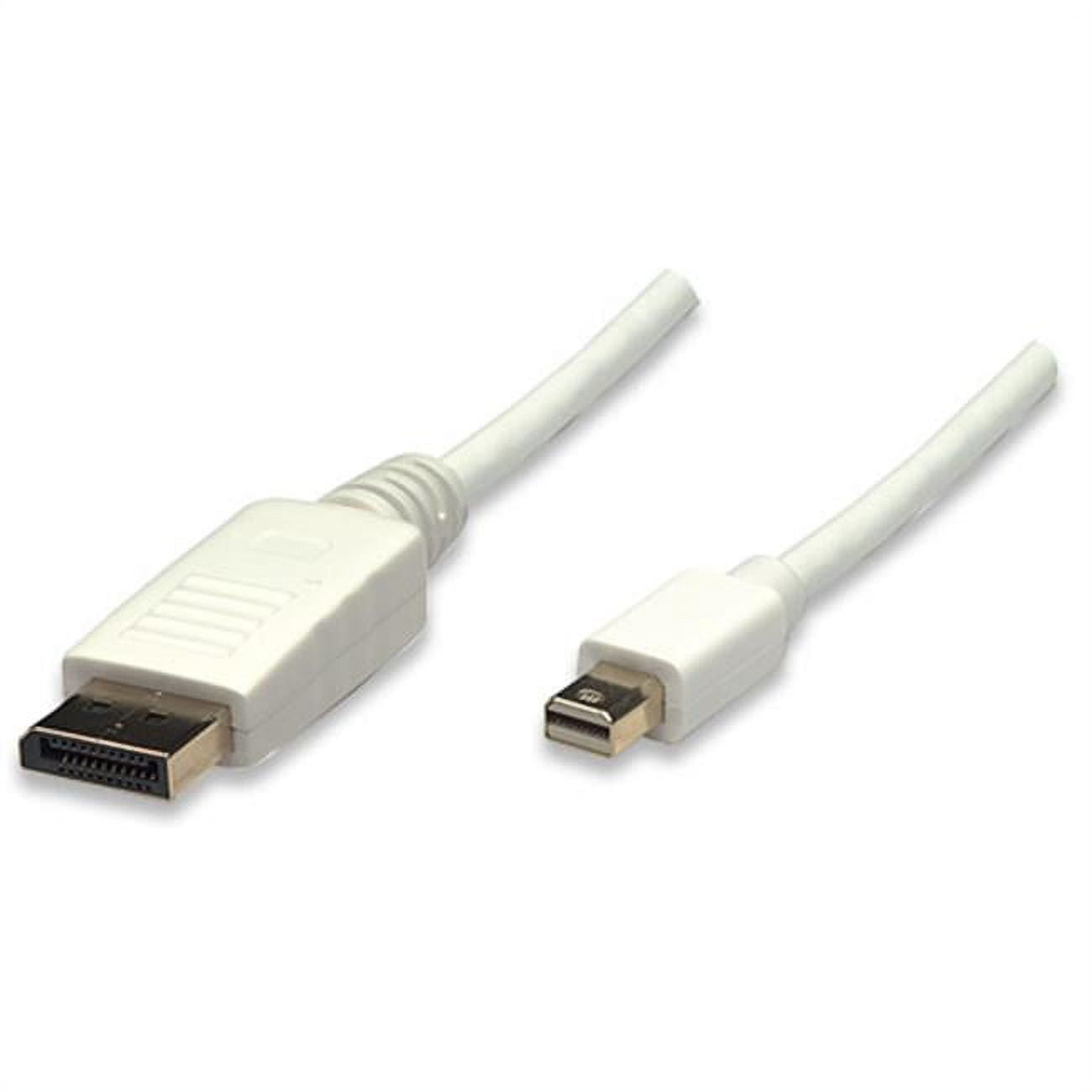 6.6 ft. Mini Display Port Monitor Cable - White - Walmart.com