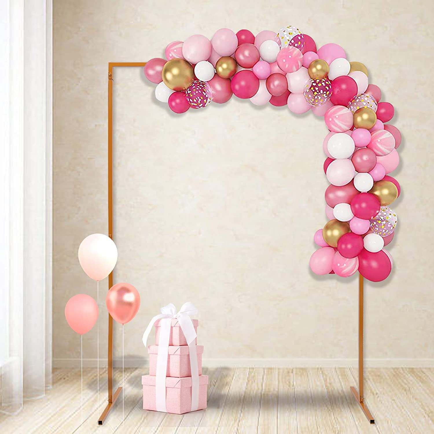 6.6 x 4.9 Ft Wedding Arches for Ceremony Rectangular Metal Balloon Arch ...