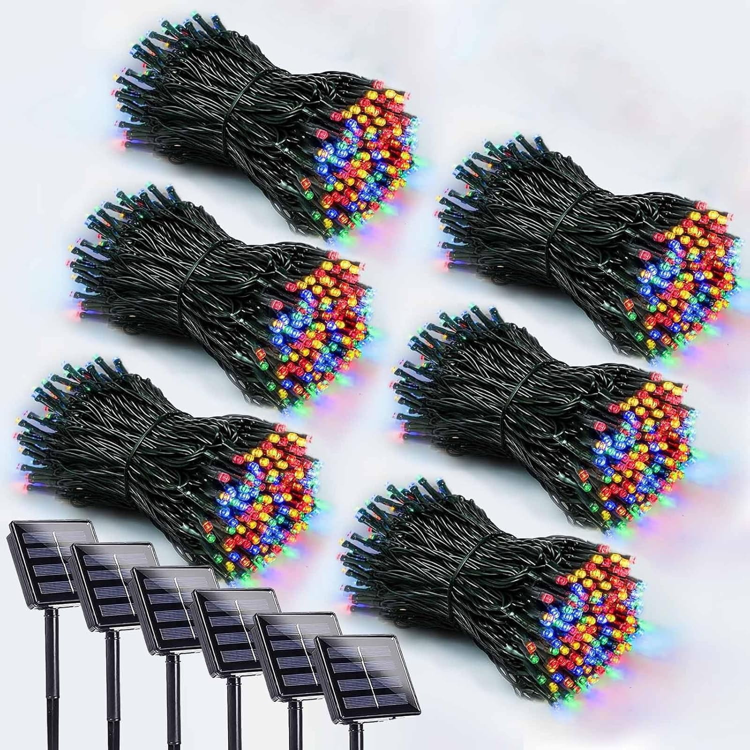 6 600 Solar String Lights for Outside, Solar Christmas Lights with 8 ...