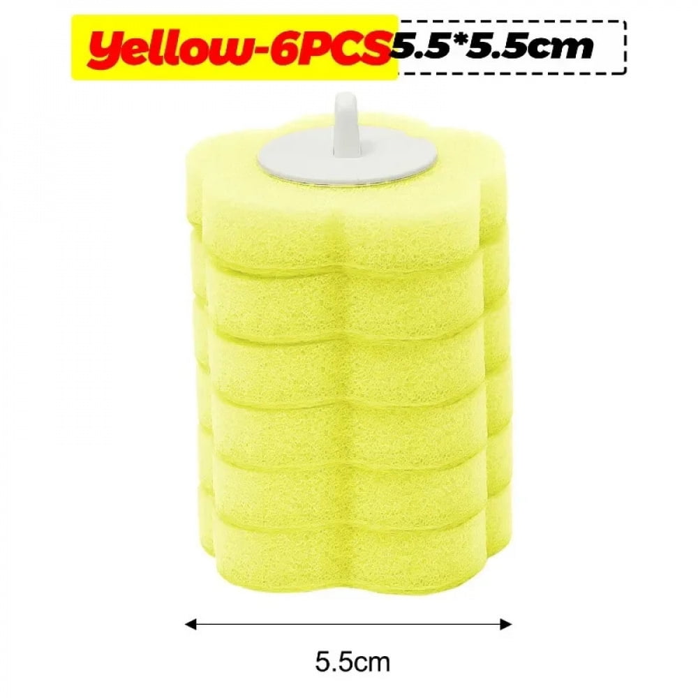 6-60PCS Disposable Toilet Brush Heads Bathroom Replacement Sponges Head ...