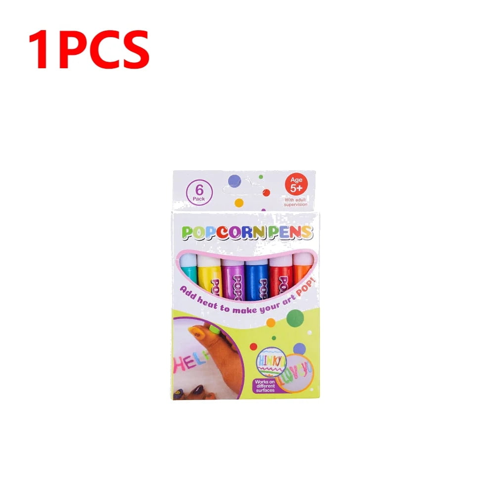 6-60pcs Magic Puffy 3D Art Pens Colorful Magic Popcorn Pens For ...