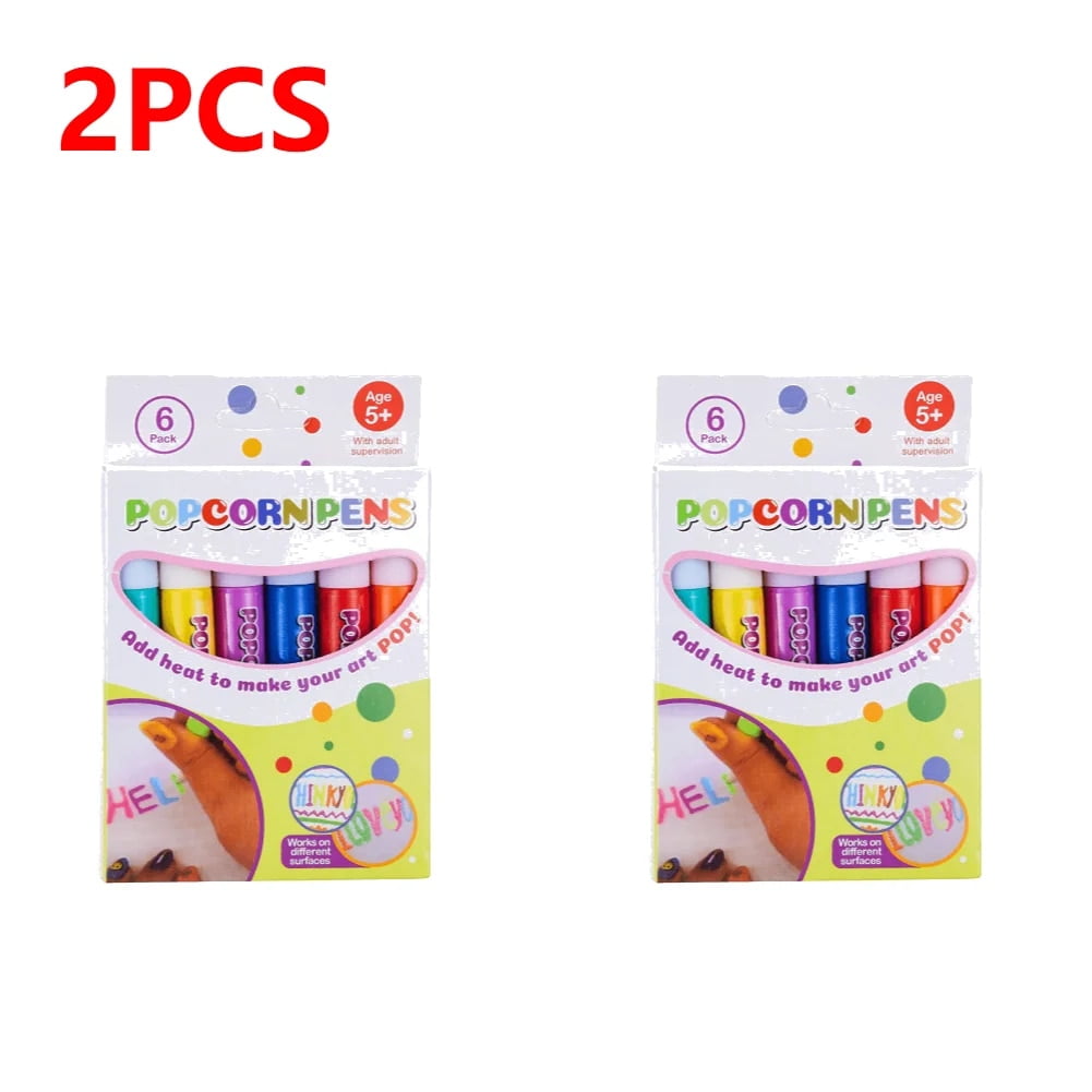 6-60pcs Magic Puffy 3D Art Pens Colorful Magic Popcorn Pens For ...