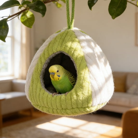 6.69" Cotton Bird Hammock - Thickened Plush Hanging Fossa for Parrots ...