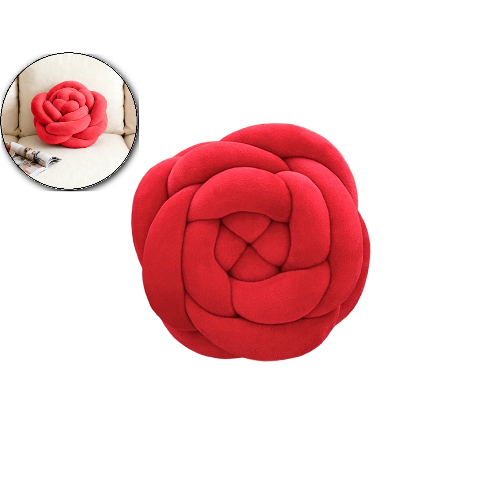 6.69 Inches Knot Pillow Ball, Round Soft Handmade Knotted Ball Pillow ...