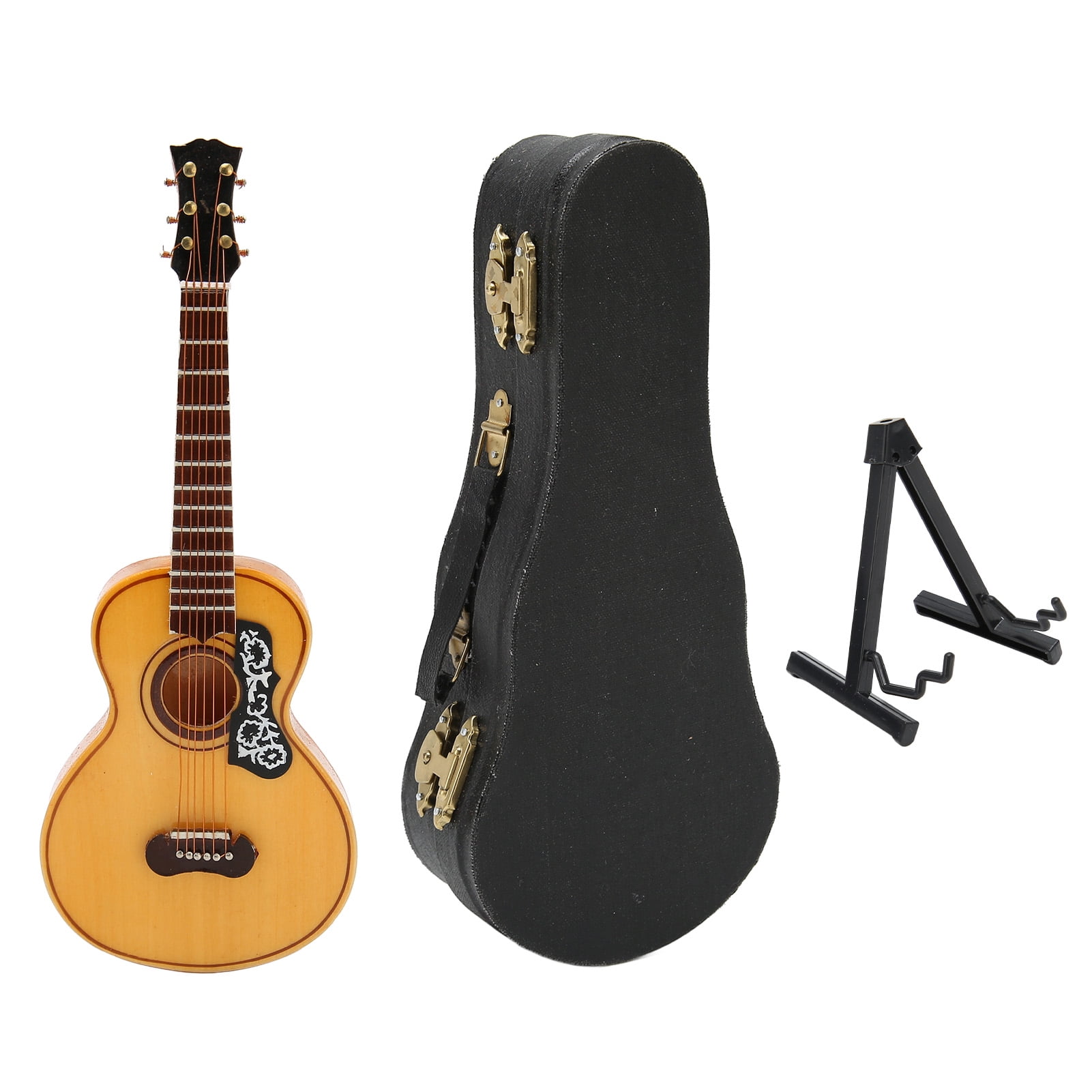 6.69in Miniature Guitar Decoration Handicraft Basswood Mini Acoustic ...