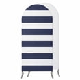 6.6FT Arch Backdrop Covers, Blue Stripes Wedding Arch Cover Stretchy ...