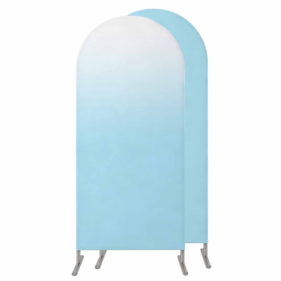 6.6FT Arch Backdrop Covers, Blue White Ombre Wedding Arch Cover ...