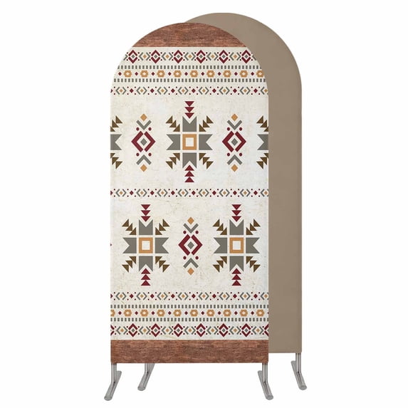 6.6FT Arch Backdrop Covers, Boho Geometric Wedding Arch Cover Stretchy ...