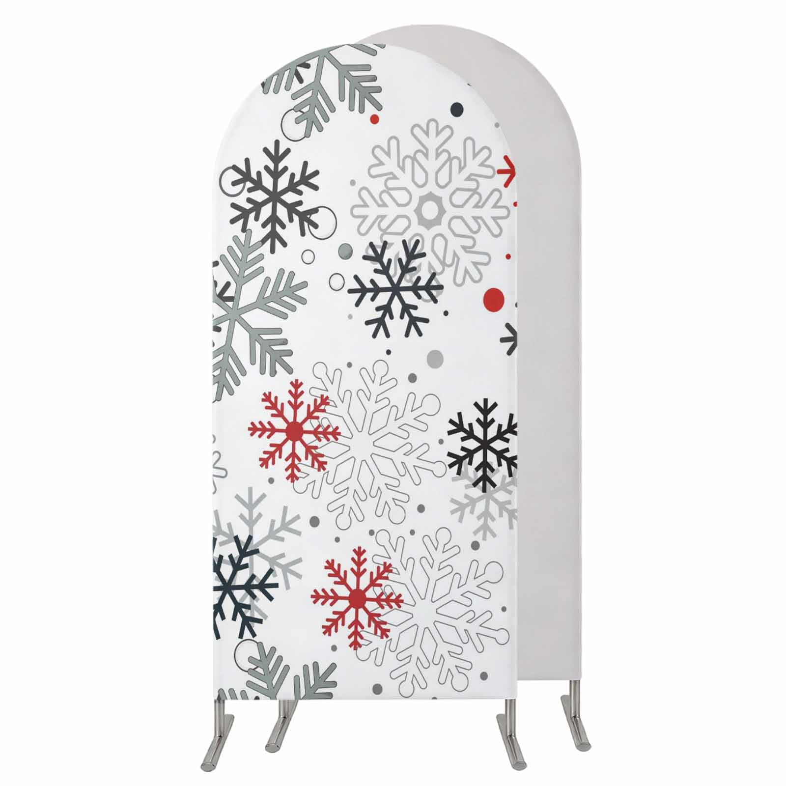 6.6FT Arch Backdrop Covers, Christmas Snowflakes Wedding Arch Cover ...