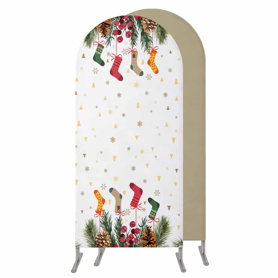 6.6FT Arch Backdrop Covers, Christmas Stockings Wedding Arch Cover ...