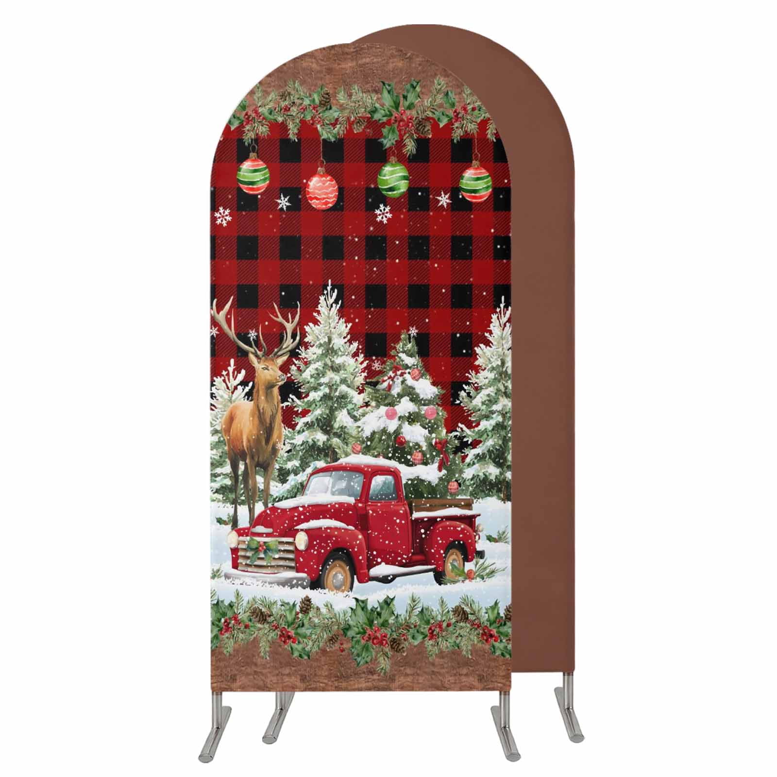 6.6FT Arch Backdrop Covers, Christmas Truck Wedding Arch Cover Stretchy ...
