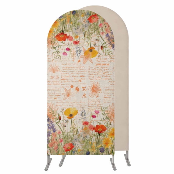 6.6FT Arch Backdrop Covers, Colorful Spring Floral Wedding Arch Cover ...